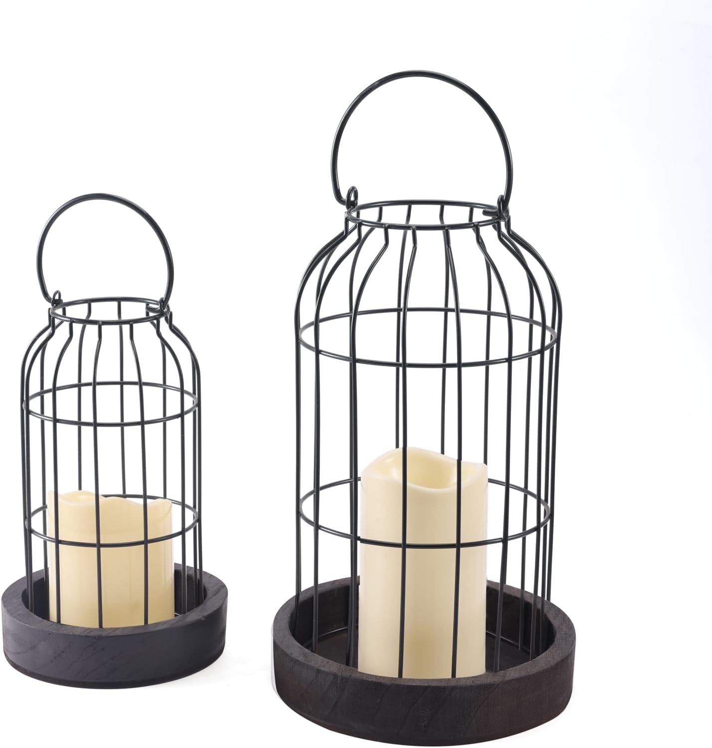 Amazon.com: Rustic Farmhouse Lantern Decor Set of 2 - Stylish ...