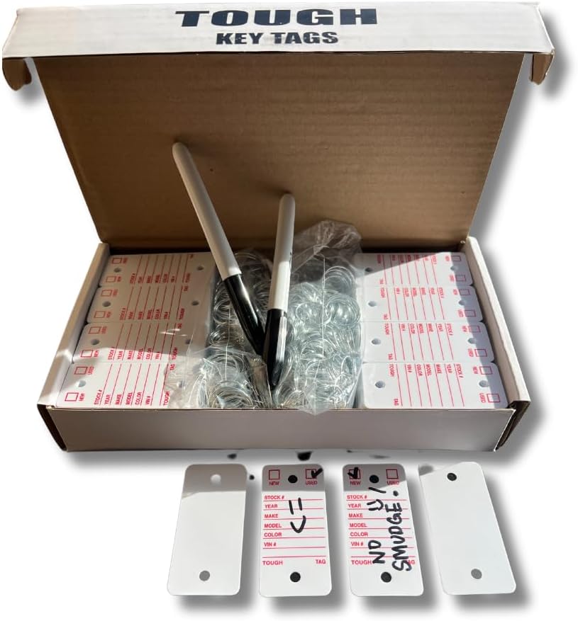 Amazon.com : Poly Tag Key Tags with Ring ( White ) – 250 Key Tag Count ...