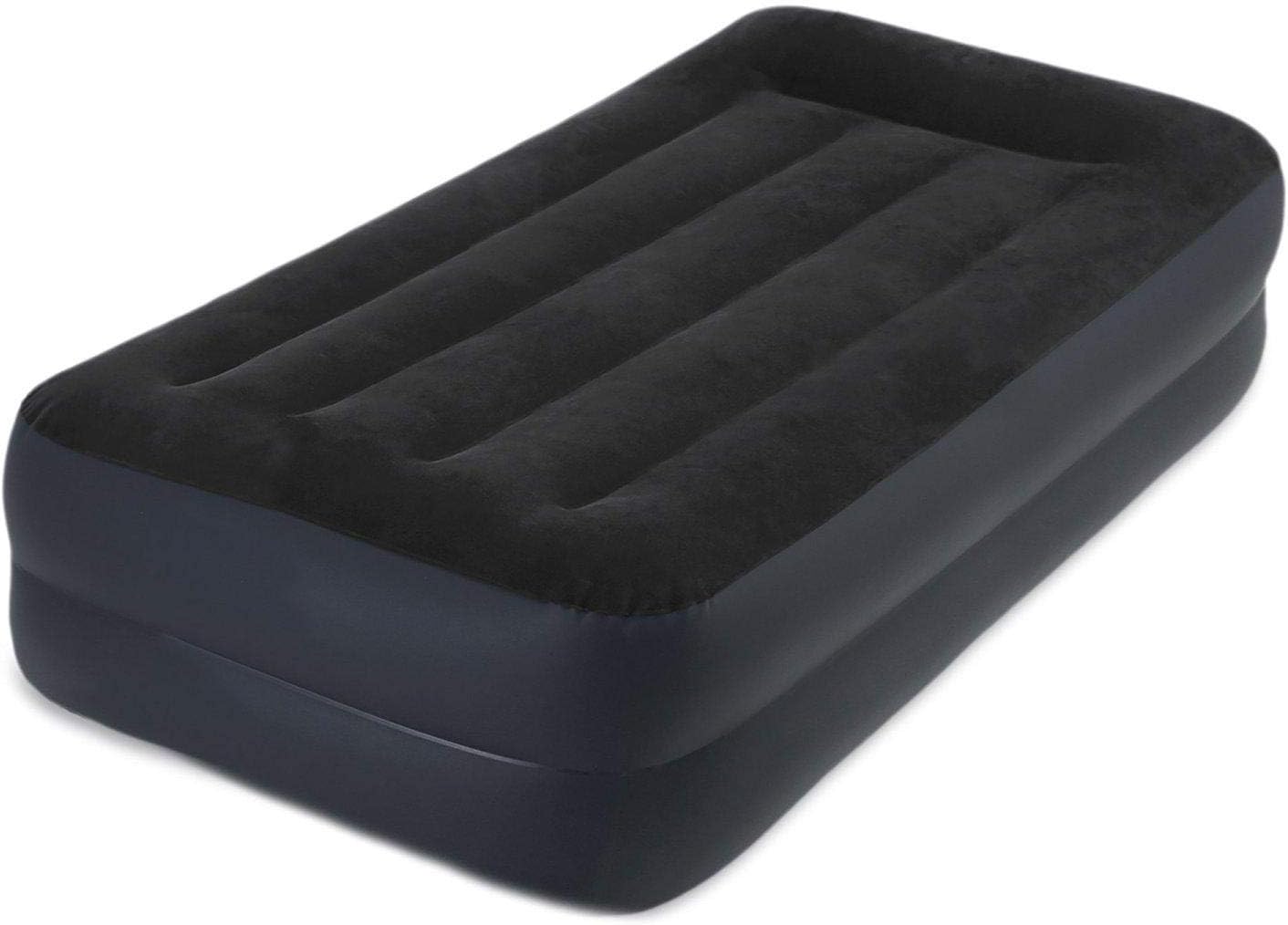 Intex Twin Pillow Rest Raised Airbed With Fiber-Tech RP, Inflated Size ...
