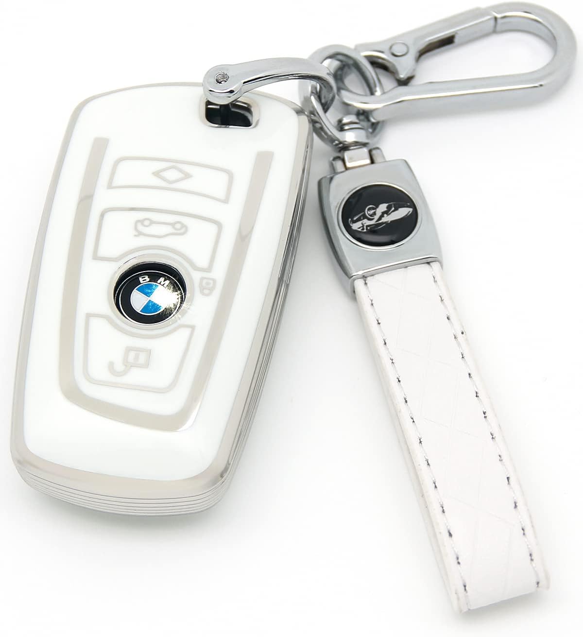 Amazon.com: SHANGHONG Compatible With BMW Key Fob Cover Case Keychain ...