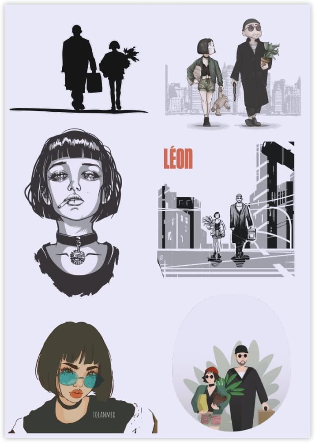 Amazon.co.jp: レオンとマチルダ レオンとマチルダ レオン マチルダ レオン レオン LEON レオン マチルダ 防水ステッカー ...