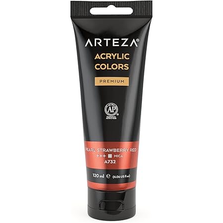 Amazon.com: ARTEZA Acrylic Paint Sangria Red Color (120 ml Pouch, Tube ...