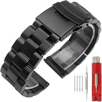Brush Matte Finish Metal Watch Band Stainless Steel Bracelet Straps ...