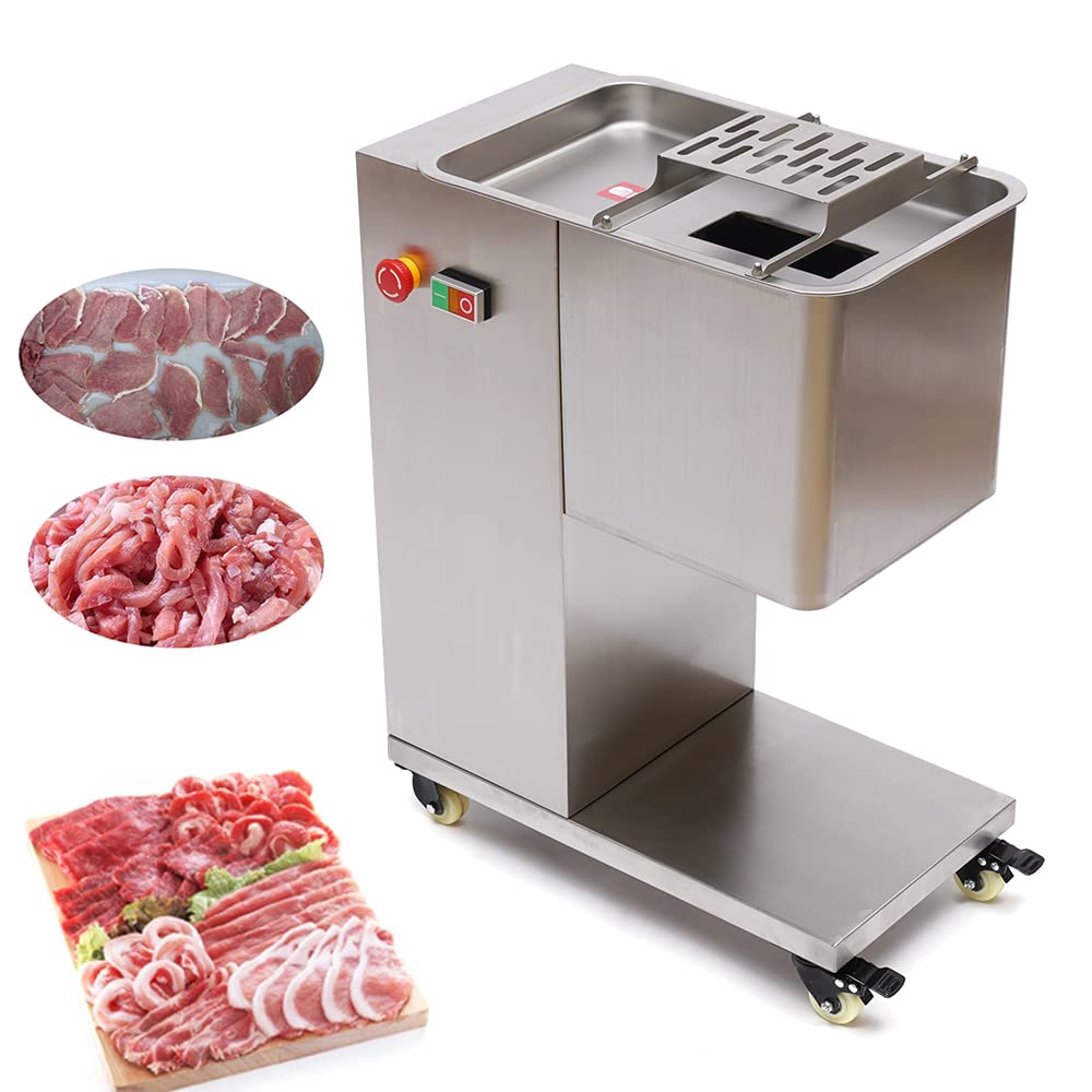 Amazon.com: 550W Stainless Steel Meat Cutting Machine Slicer Electric ...