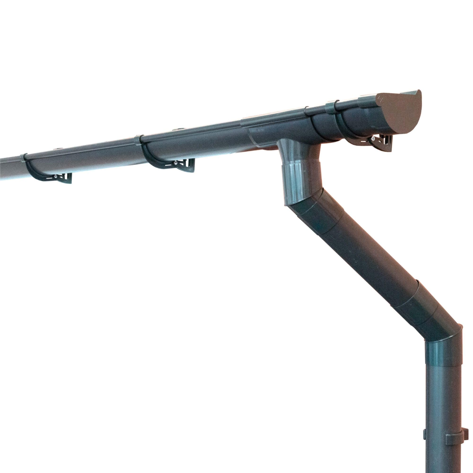 INEFA Dachrinnen Set Gartenhaus, Carport, Terrasse, NW 100 halbrund 8m ...