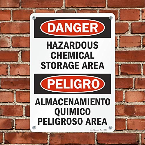 SmartSign "Danger - Hazardous Chemical Storage Area" Sign | 10" X 14 ...
