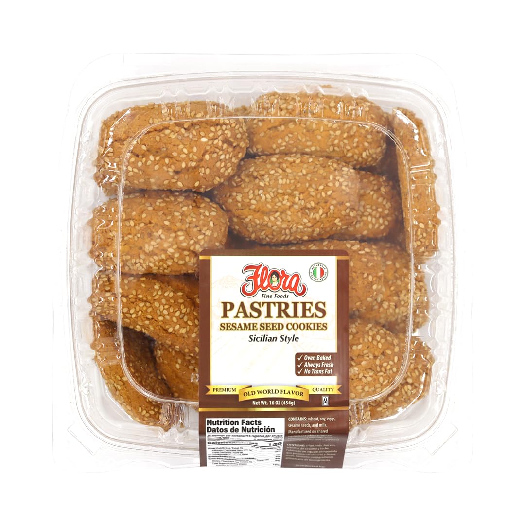 Amazon.com: Flora Foods Pastries Sesame Seeds Cookies (Sicilian Style ...