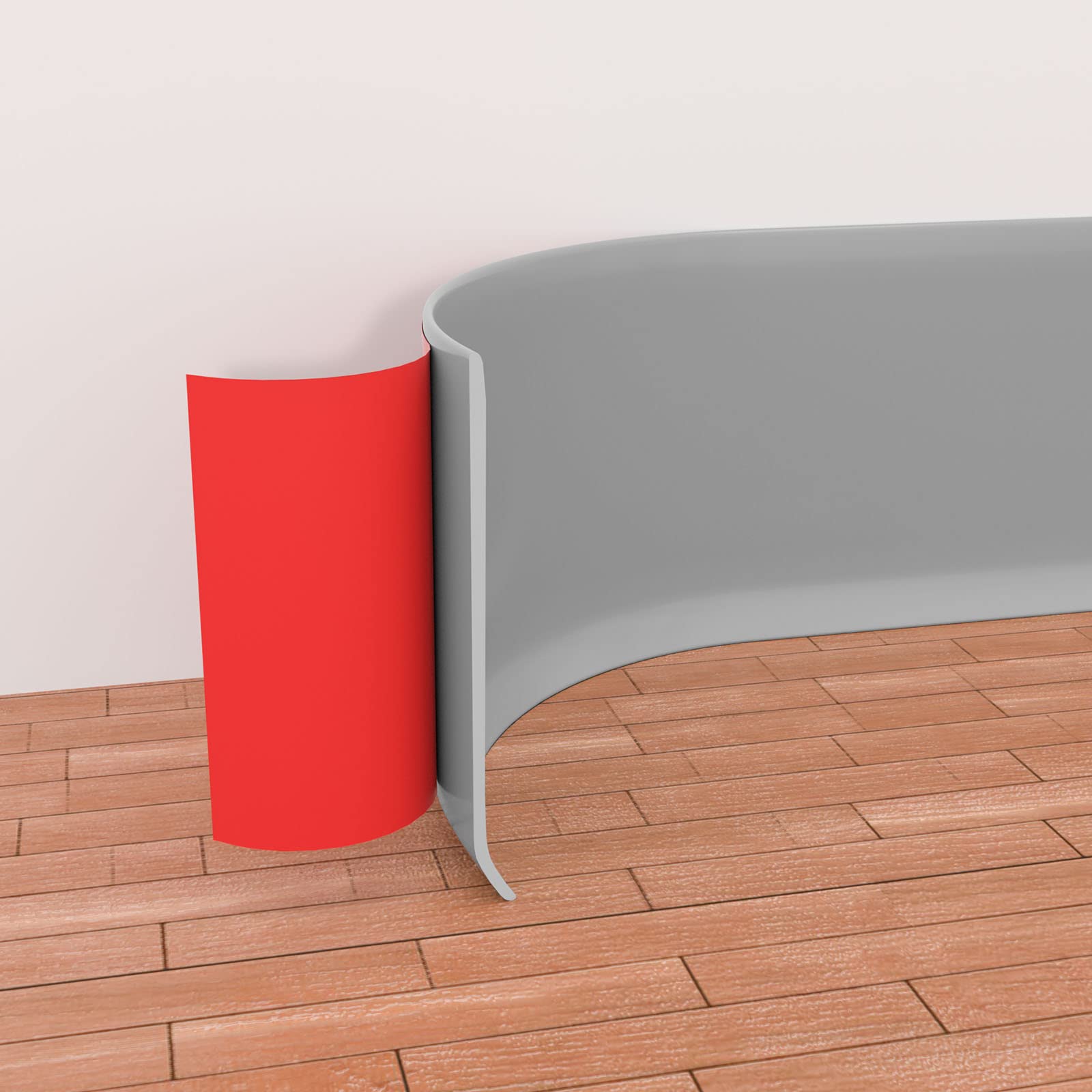 Snapklik.com : Pluden Flexible Baseboard Molding Trim, 4 Inch