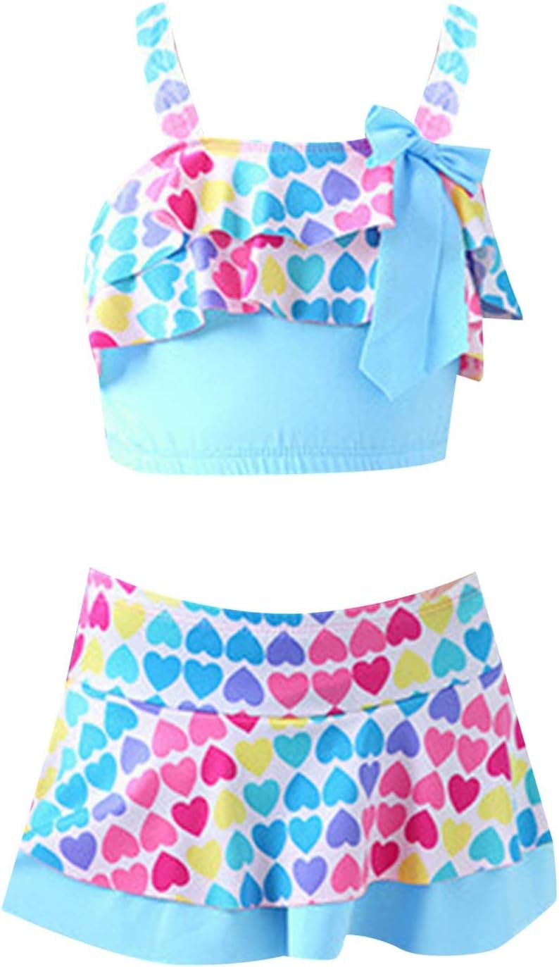 Amazon.com: Toddler Baby Little Girl 2PCS Floral Swimsuit Bikini Top ...