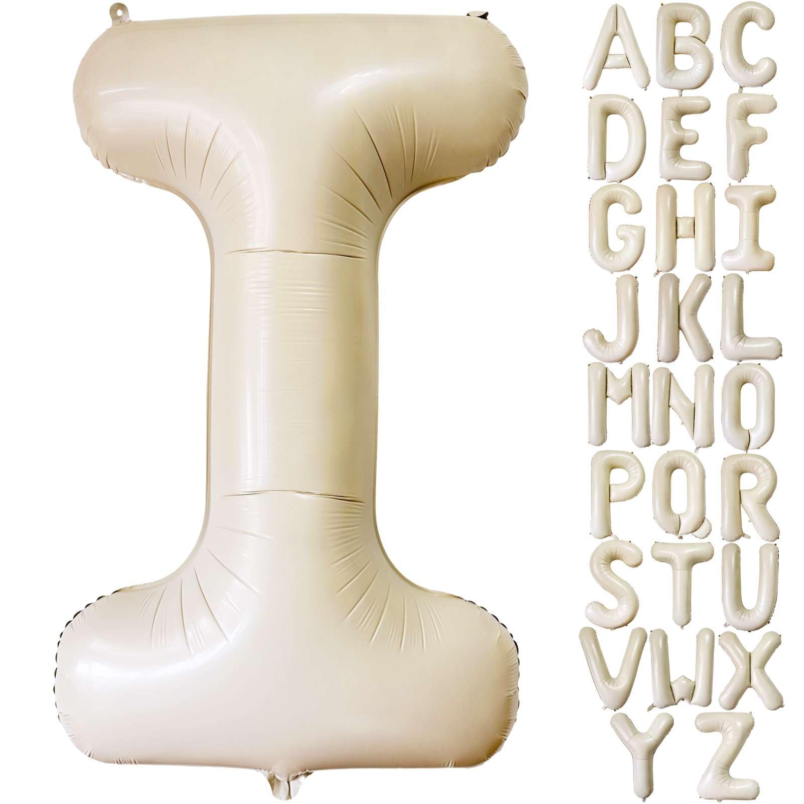 Amazon.com: Cream White Letter I Balloons, 40 Inch Giant Letter ...