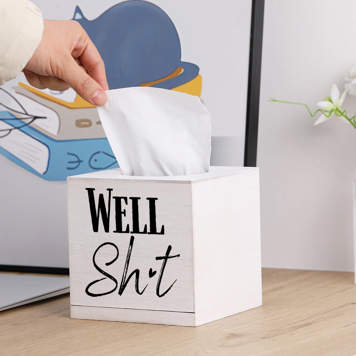 Snapklik.com : Funny Tissue Box Cover Square Tissue Holders Decorative ...