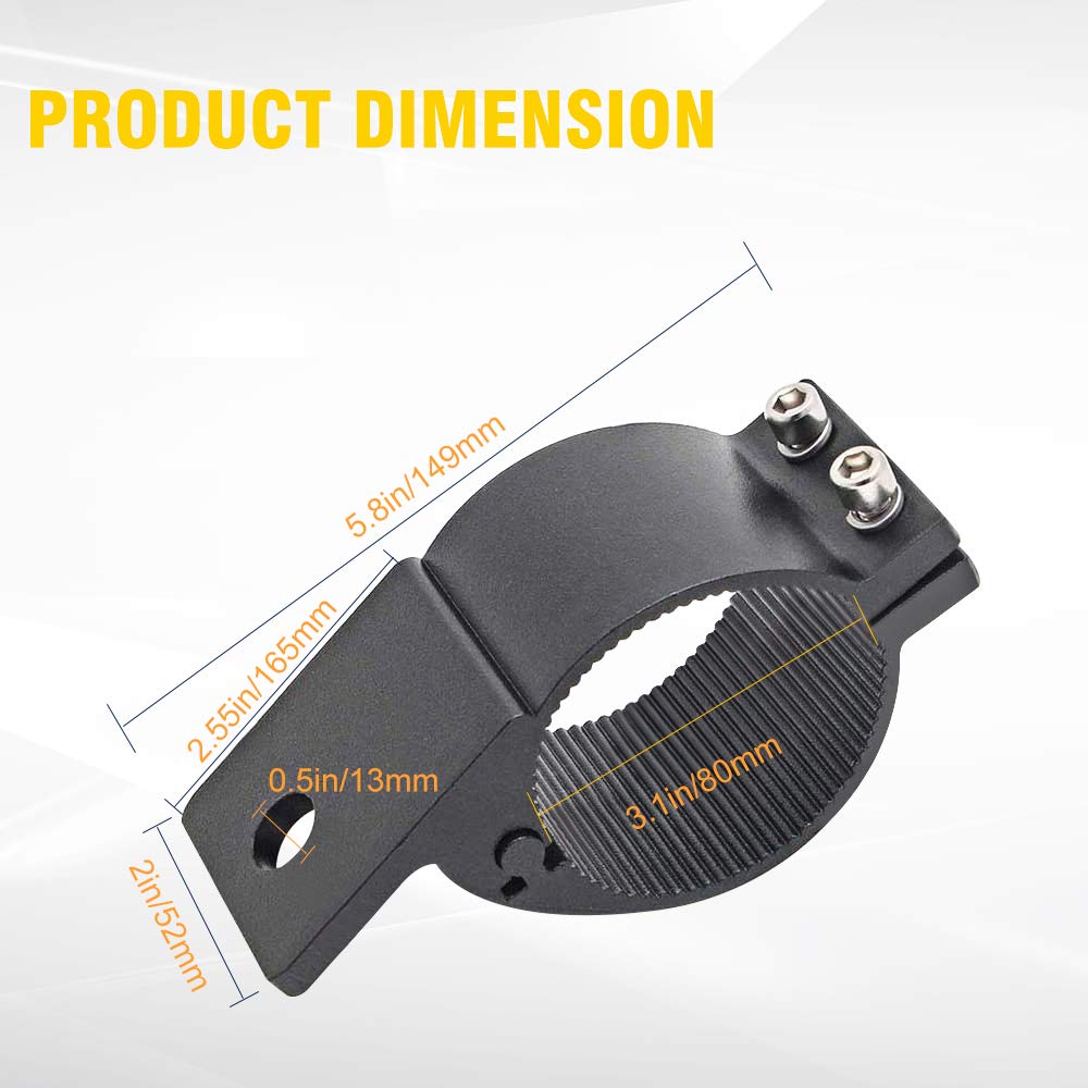 Snapklik.com : Tube Clamp 3Inch LED Light Bar Mounting Bracket Bull ...