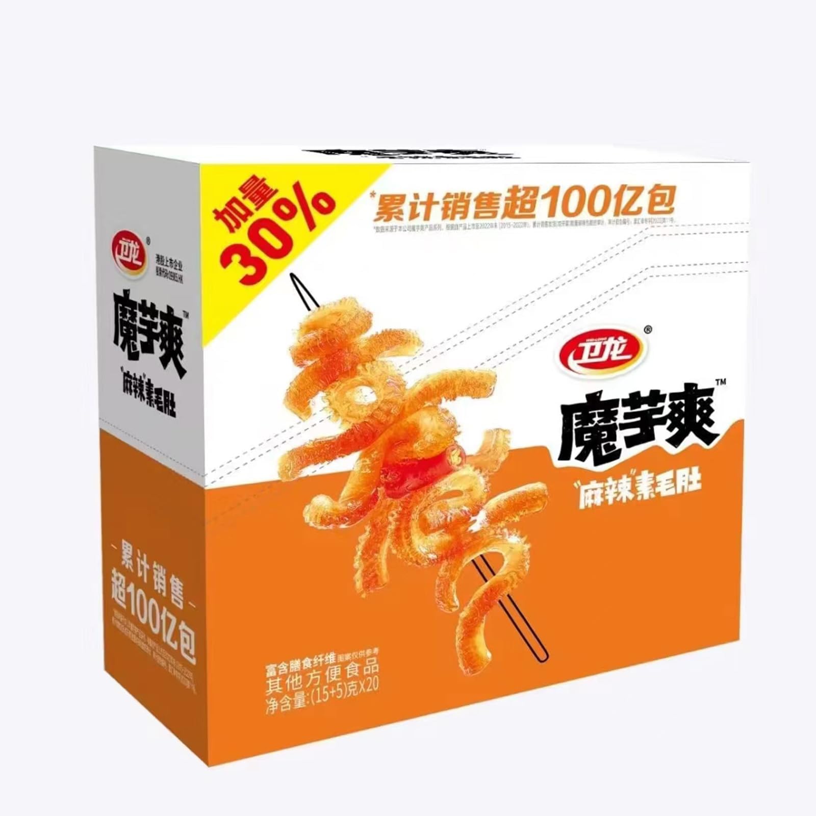 Amazon.com: Weilong Latiao, Spicy Strip,Wei Long Konjac 20 Sachets ...