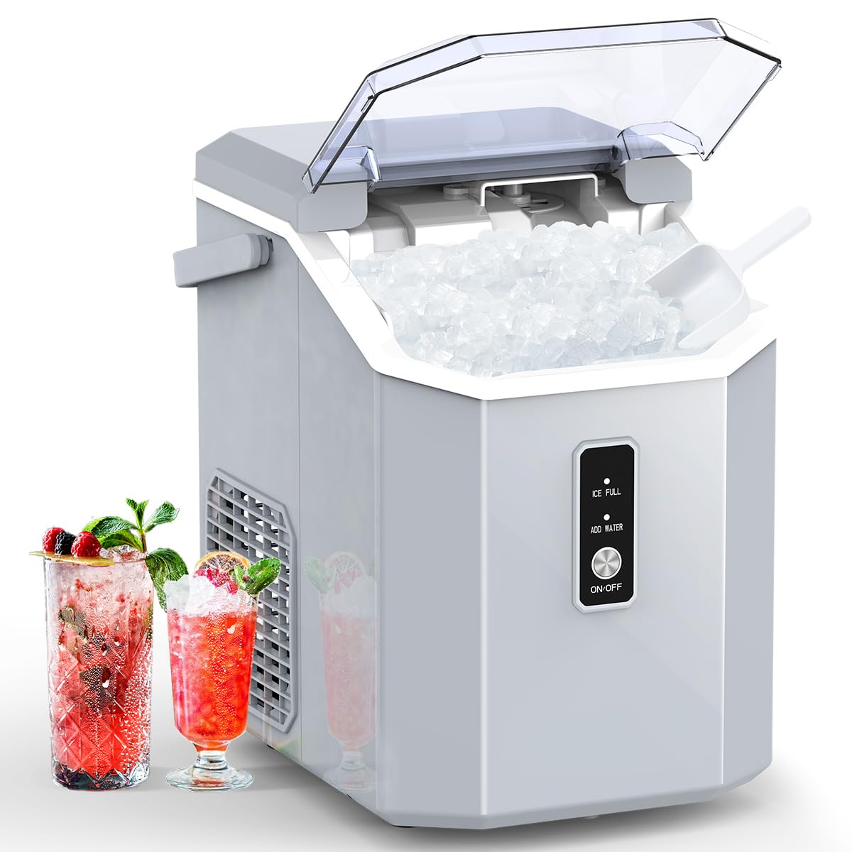 COWSAR Ice Maker, Nugget Ice Maker Machine, Portable Ice Machine with ...