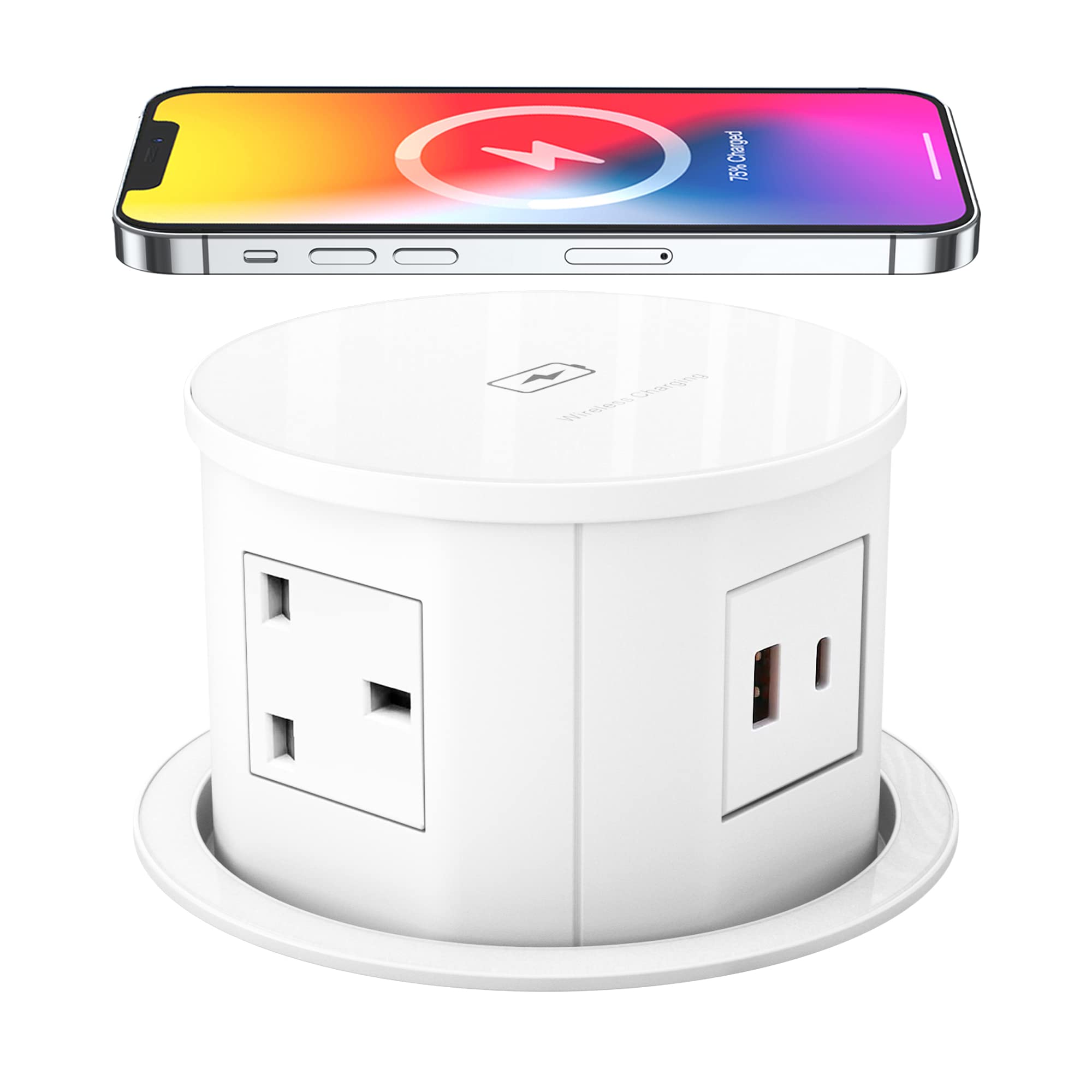 Buy Automatic Pop Up Power Socket With 15w Wireless Charger Pop Up Plug Extension Socket With Pd