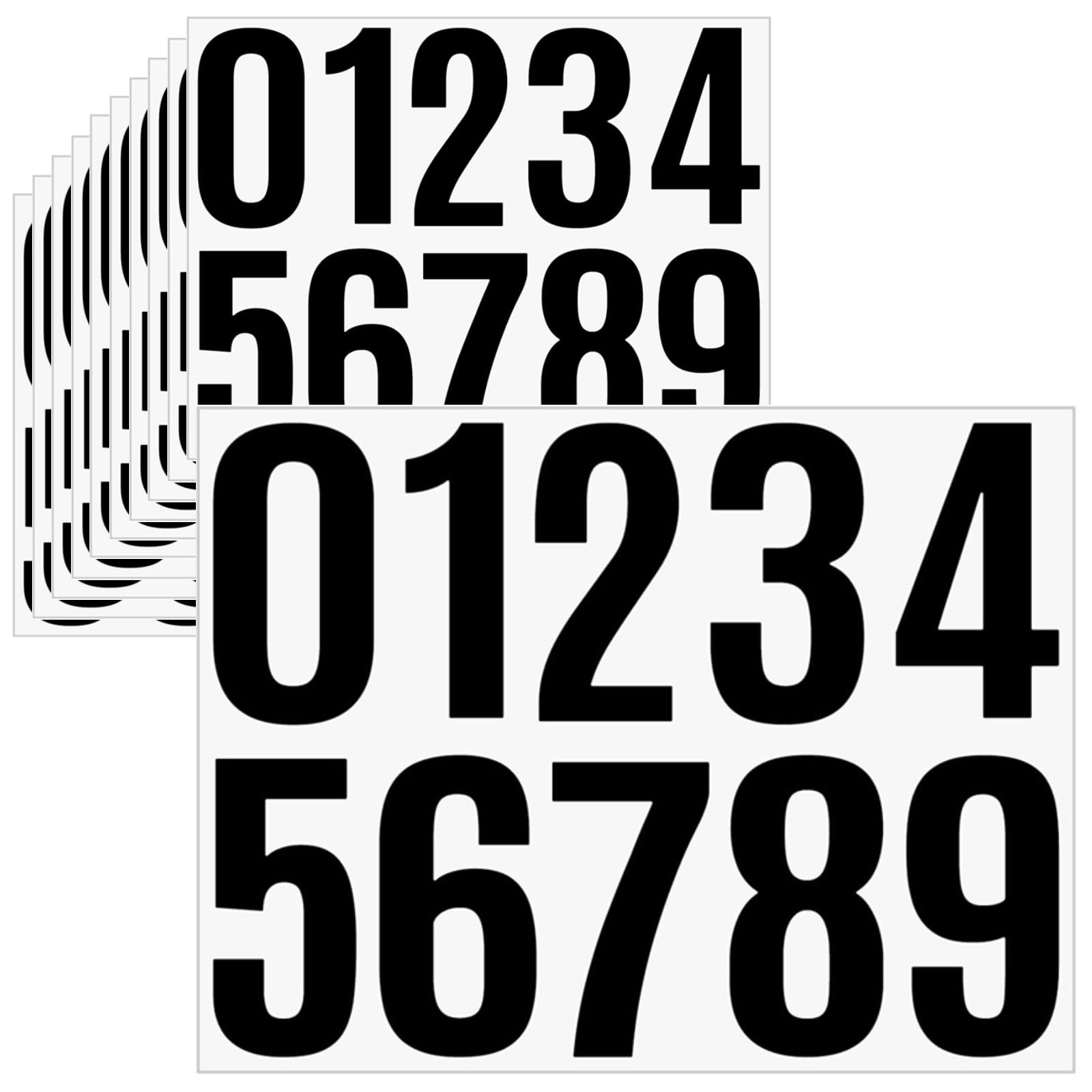 Amazon.com: Jiepuxiter 10 Sheets Vinyl House Numbers for Mailbox,4 inch ...