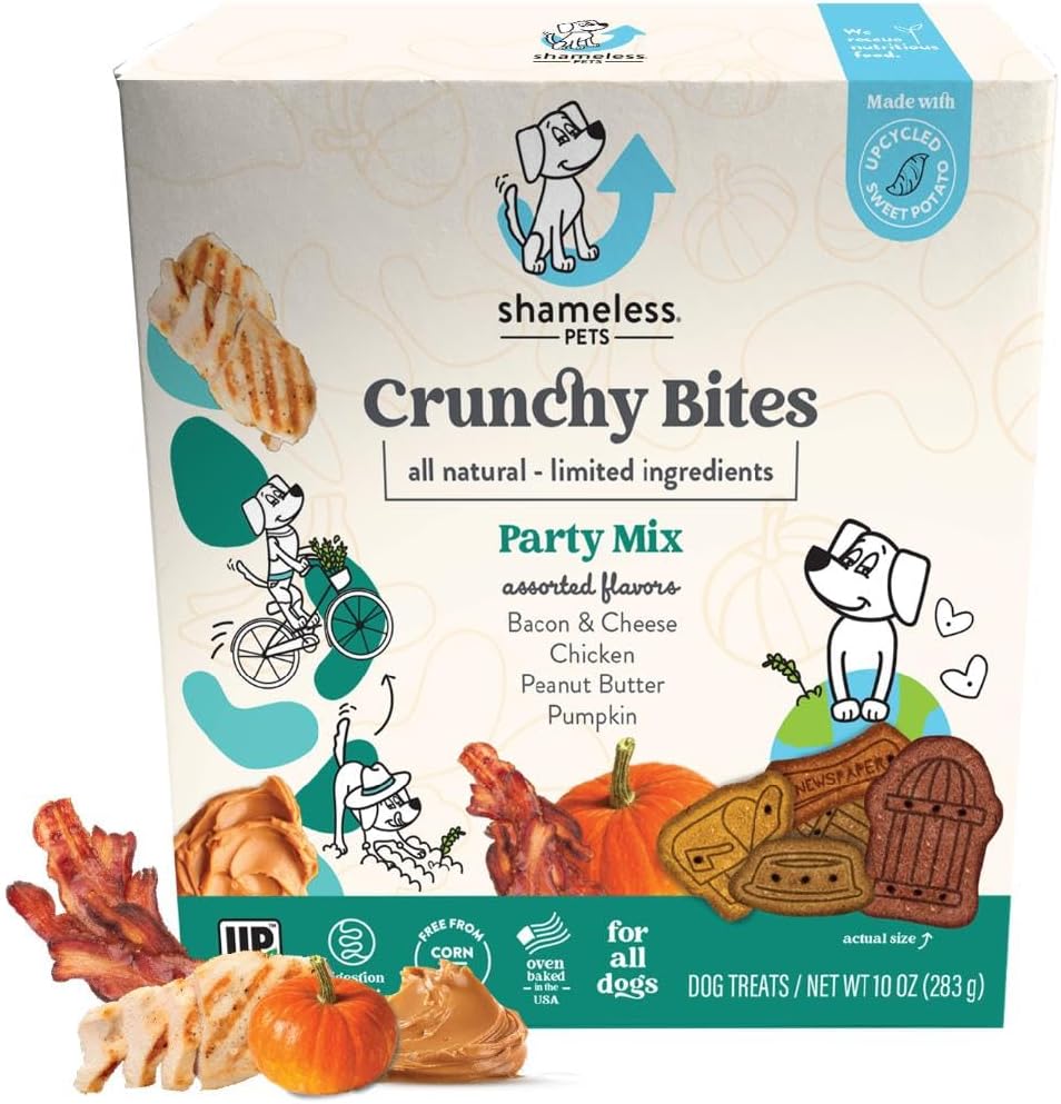Amazon.com: Shameless Pets Crunchy Dog Treats - Party Mix Variety, 10oz ...