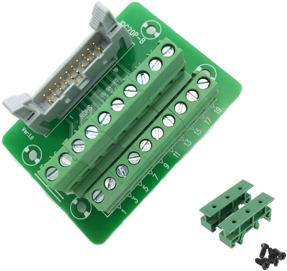 Amazon.com: Sysly IDC40 2x20 Pins Male Header Breakout Board Terminal ...