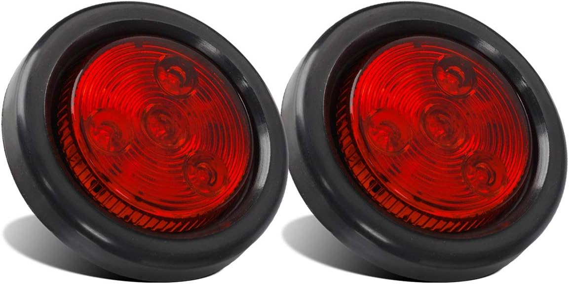 Amazon.com: Partsam 2pcs Red Led Light Trailer 2" Round w/Plug ...