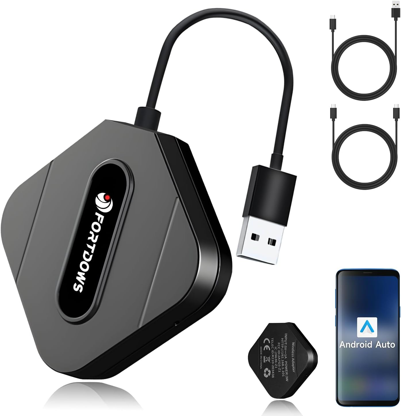 Amazon.com: Fortdows Wireless Android Auto dongle Car Box Adapter ...
