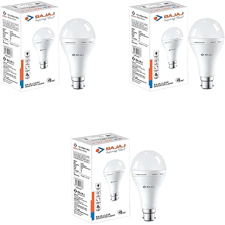 Buy Bajaj 830418 Ledz Plus 9W LED Lamp B22 (White, Medium) - Pack of 10 ...