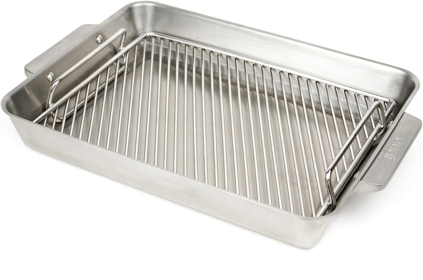 Ooni Large 17" x 12" Roasting Pan - Non Stick Stainless Steel Roasting ...