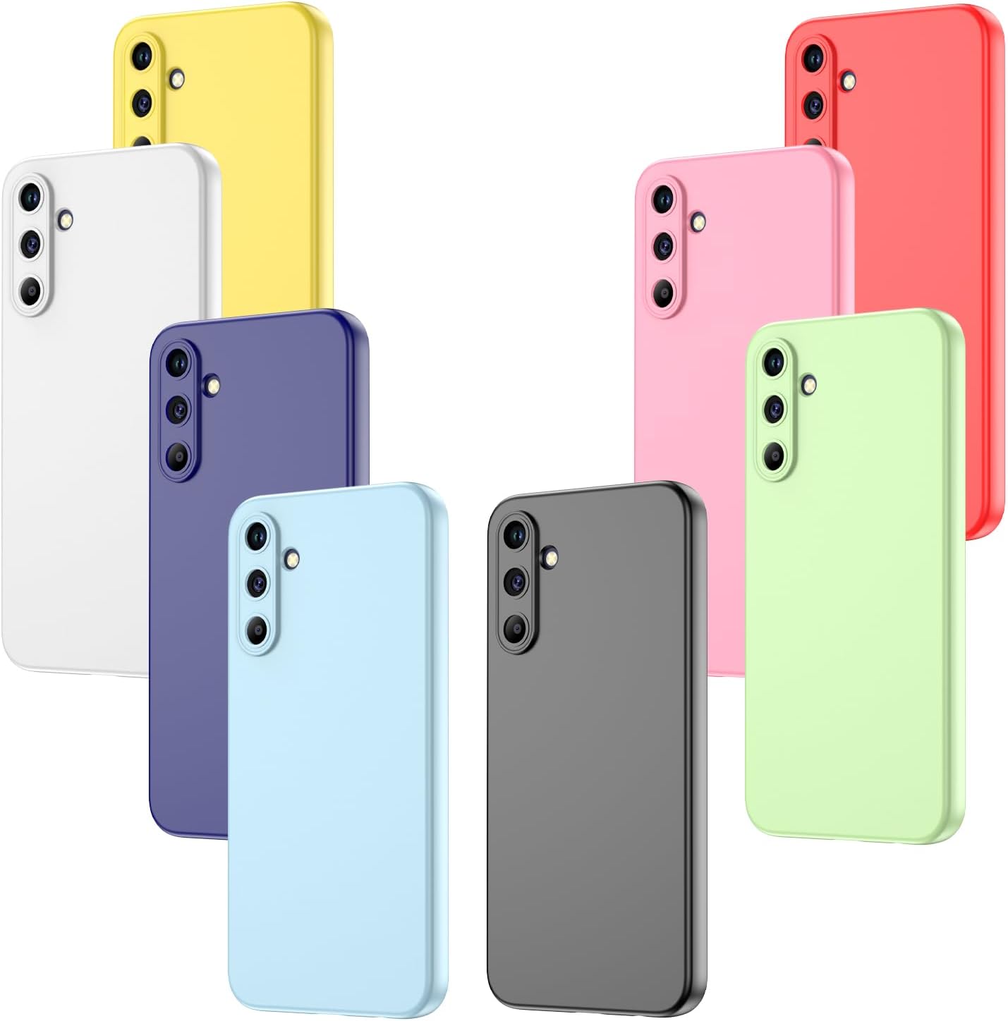 Amazon.com: HAIJ (8 Pack) for Samsung Galaxy A25 5G Case, Soft Silicone ...