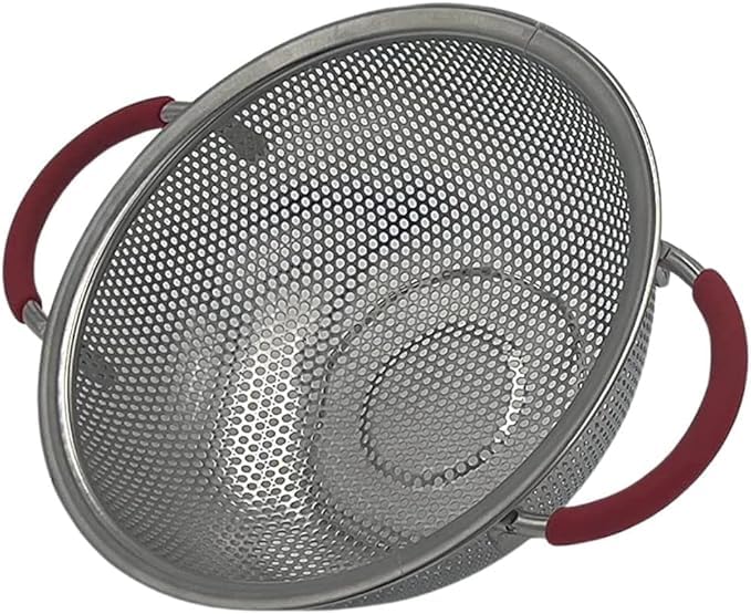 Clefairy Stainless Steel Colander, Easy Grip Micro-Perforated 5-Quart ...