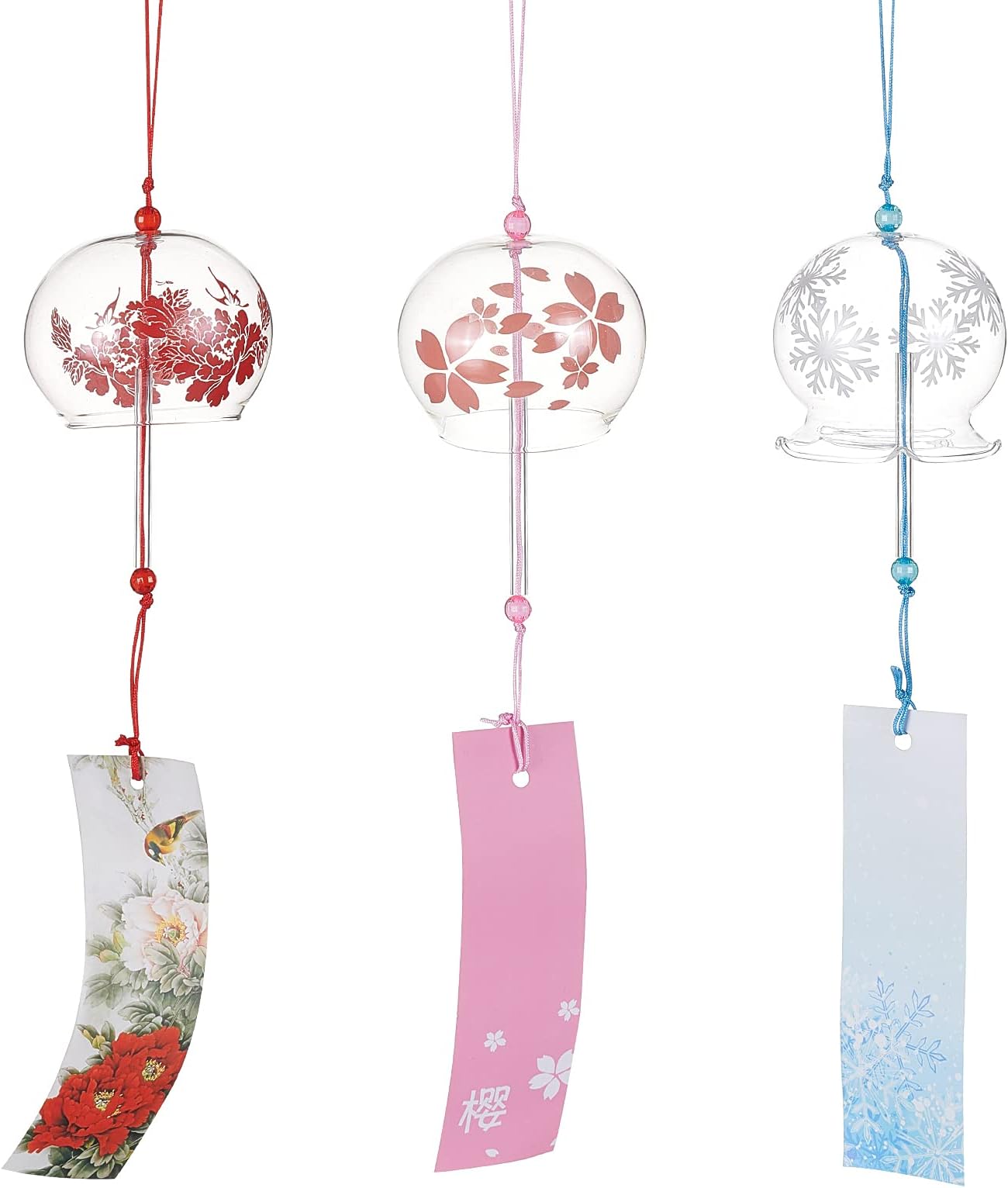 Amazon.com: Falytemow Japanese Wind Chimes Romantic Cherry Wind Bells ...