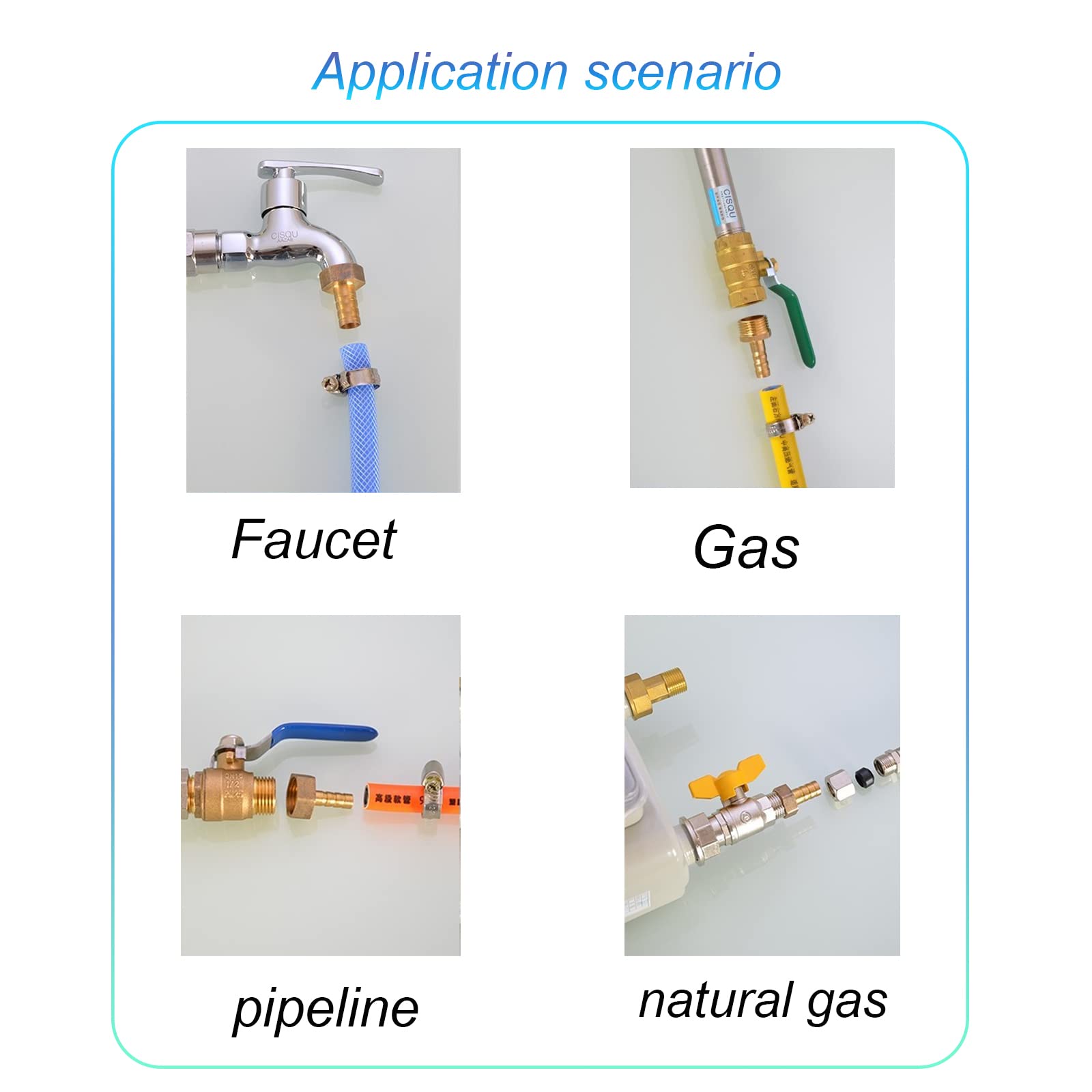 Snapklik.com : AOPANDA Brass Hose Barb Adapter, 1/4" Hose Barb X 3/8 ...
