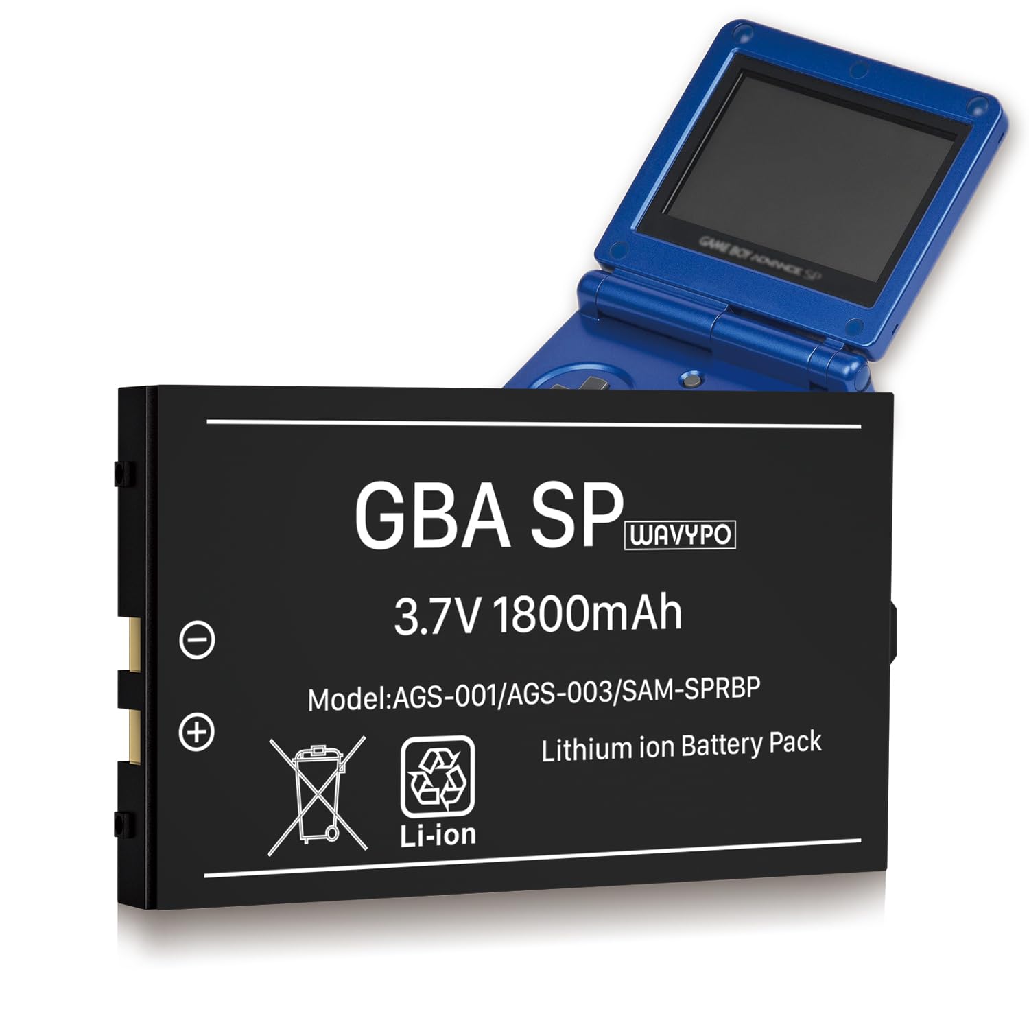 Amazon.com: WAVYPO GBA SP Battery, Upgraded New 0 Cycle High Capacity ...