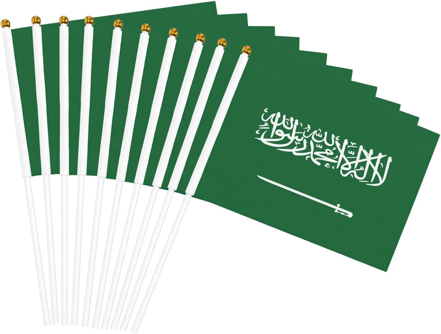 Amazon.com : Saudi Arabia 20 Pack Handheld Flags, 8.2 * 5.5 Inch ...