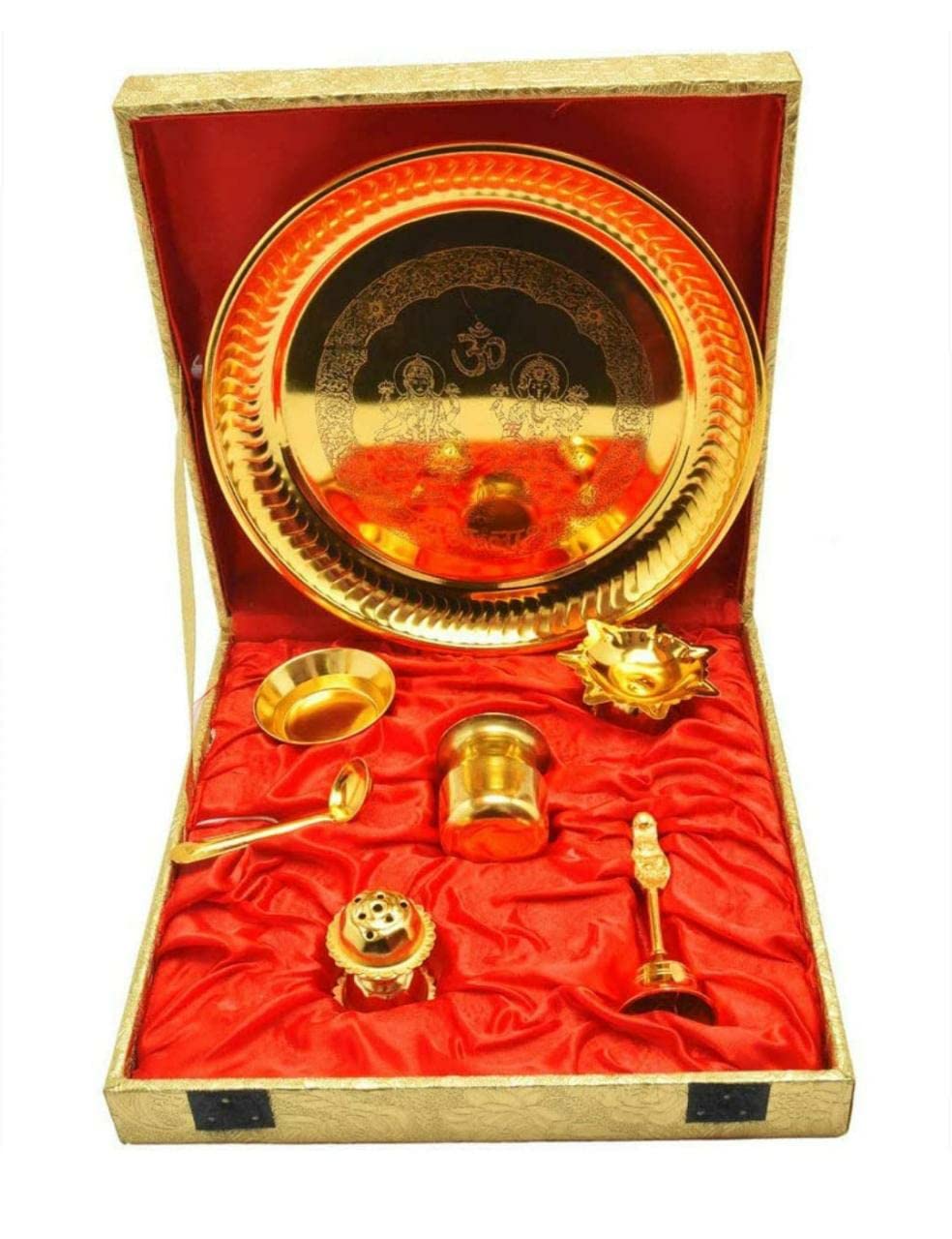 Buy EstationeryhouseIndian Pooja Thali Set of 7 Pcs Diwali Festival ...