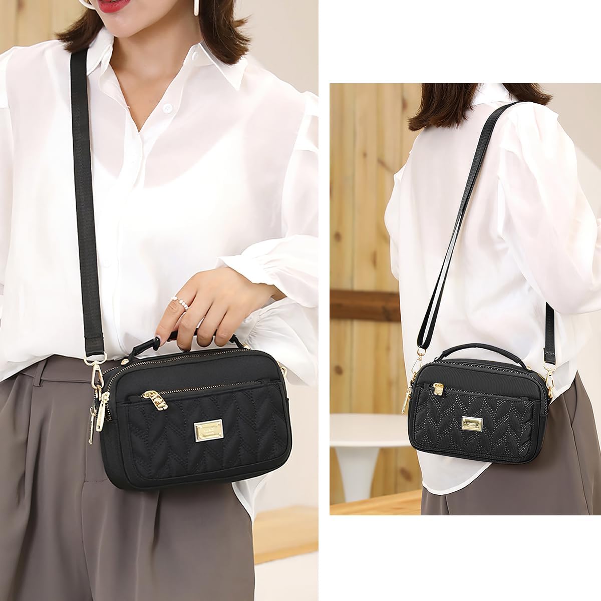 YRBOGJ Bolsa de Mujer Crossbody, Bolso Cruzado Mujer de Nylon ...