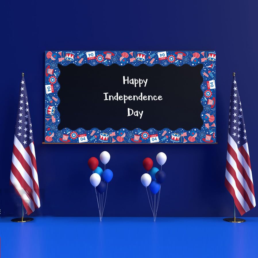 Snapklik.com : 689Feet 4th Of July Bulletin Board Border American Flag ...