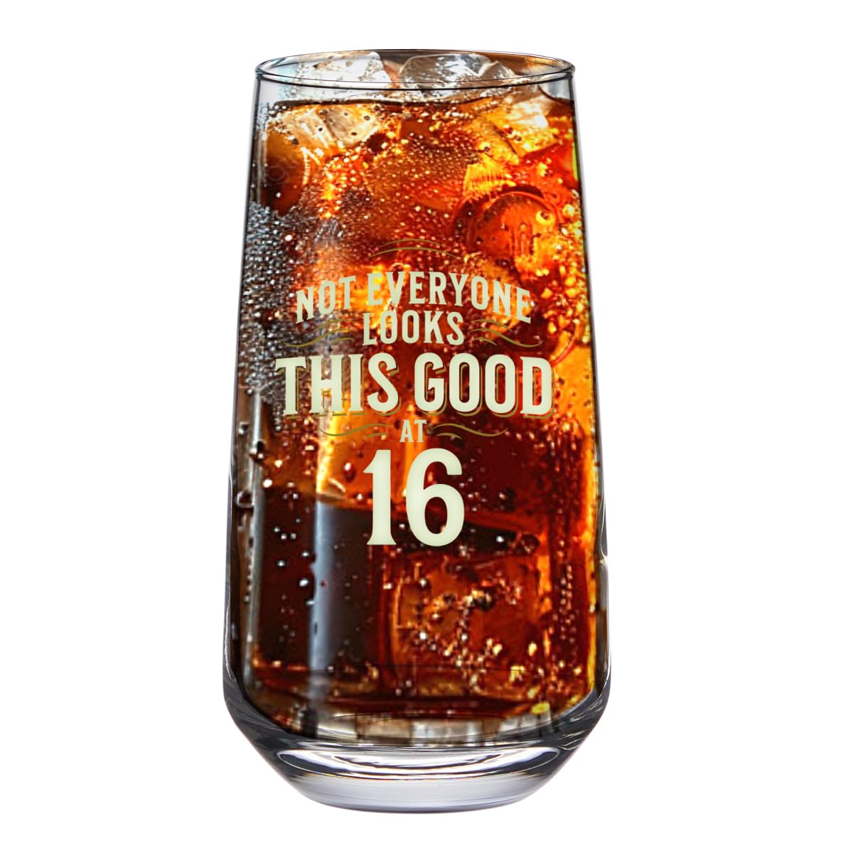 16th Birthday Gift Glass Mug Funny Printed Drinking Present for Men ...