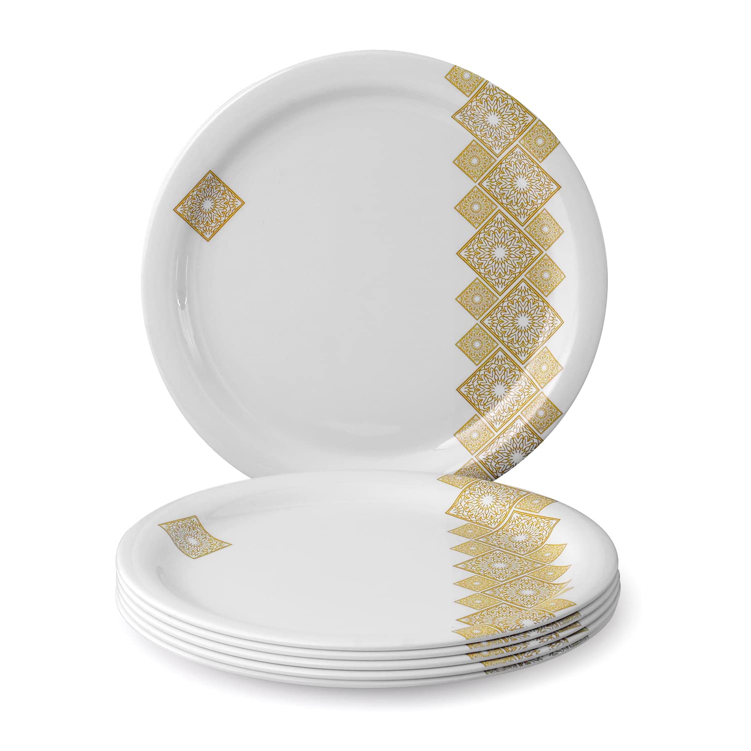 Buy Superware | Pure Melamine | Buffet Plate Set – Golddeko 12.5” (6 ...