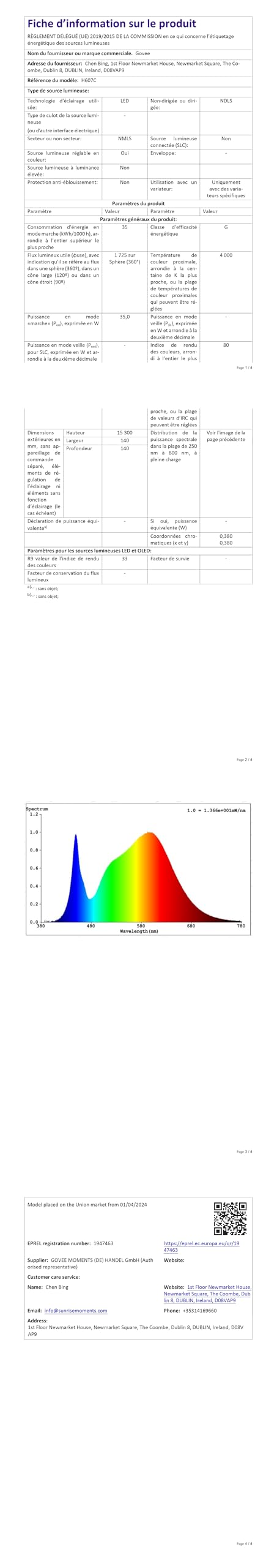 Govee Lampadaire LED RGBIC, Lampe sur Pied Salon Compatible avec Alexa ...