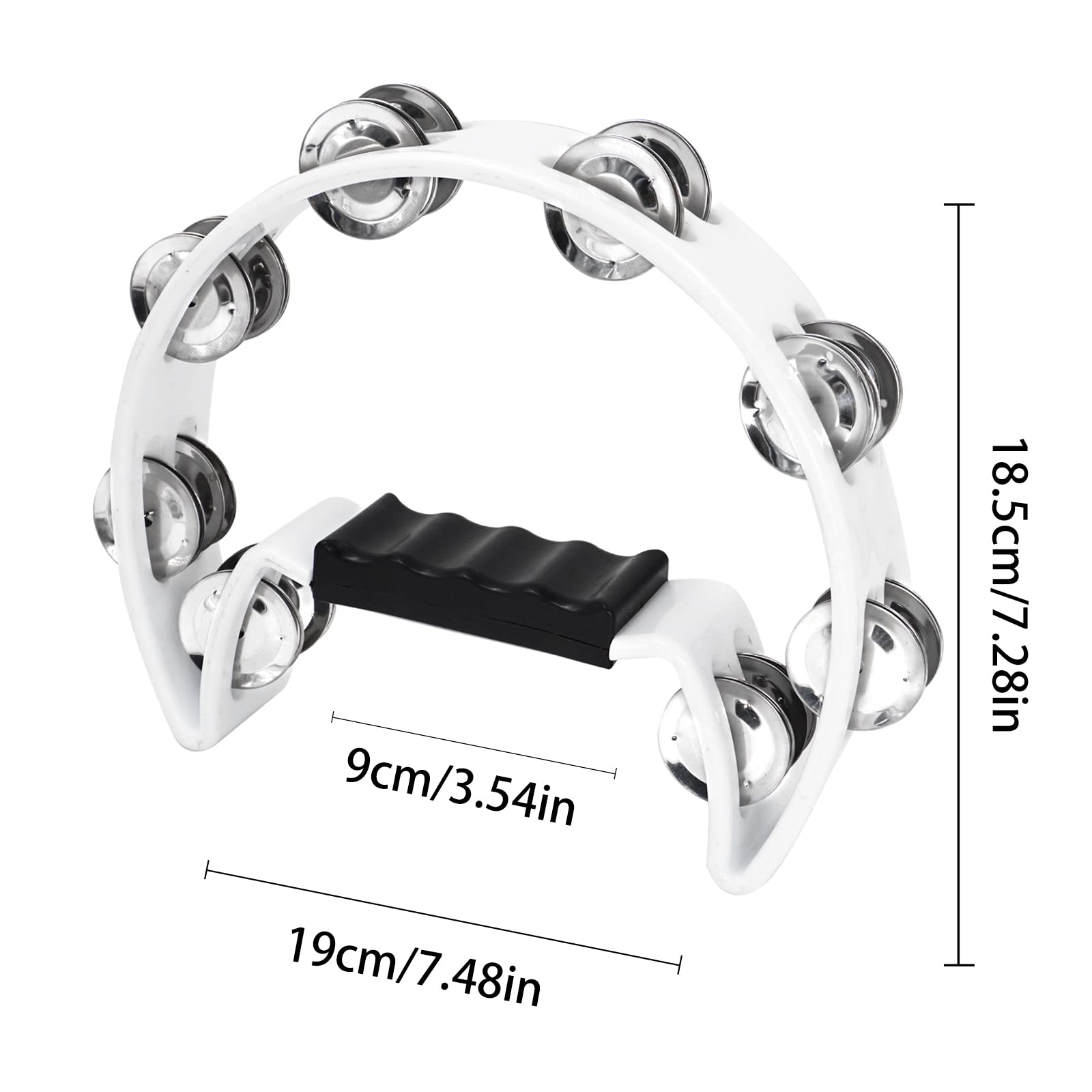 Snapklik.com : Soulmate Tambourine Metal Jingles Hand Held Percussion ...