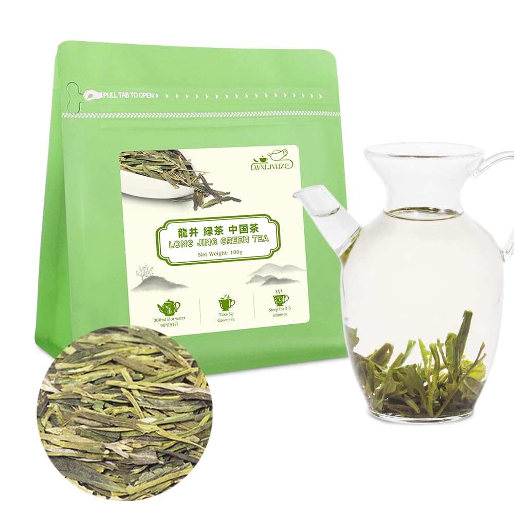 Amazon.com : Natural Fresh Green Tea Leaves From China (33 Cups)-Long ...