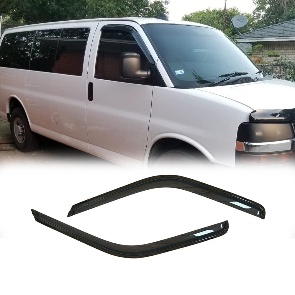 Deebior 92455 Side Window Visor Wind Vent Deflector, 2pcs Out-Channel ...