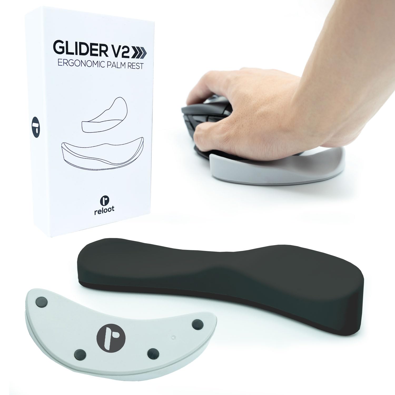 Reloot Glider v2 - Ergonomic Gliding Palm Rest, Soft Cooling Material ...