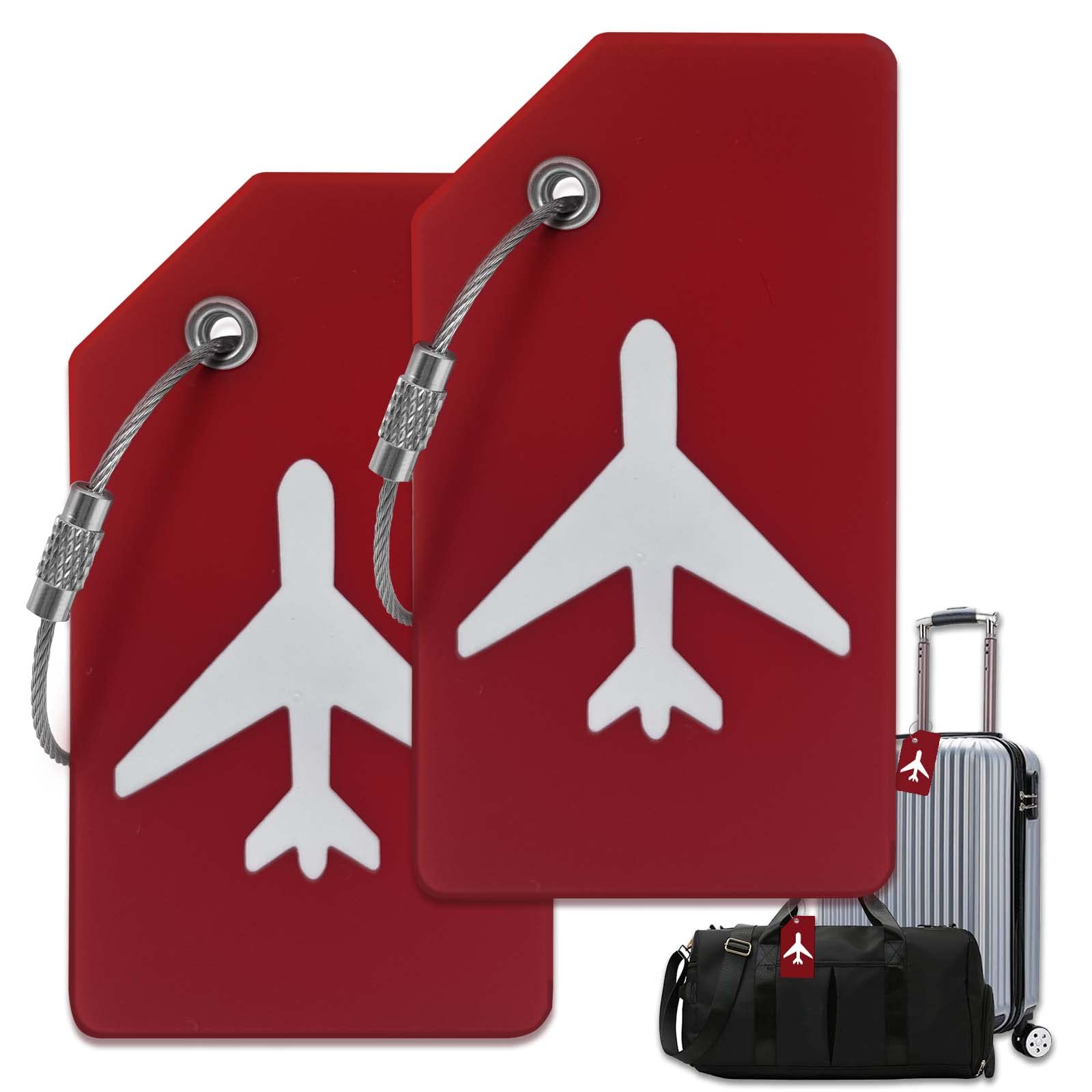 Amazon.com: 2Pcs Luggage Tags for Suitcases, Full Privacy Cover Luggage ...
