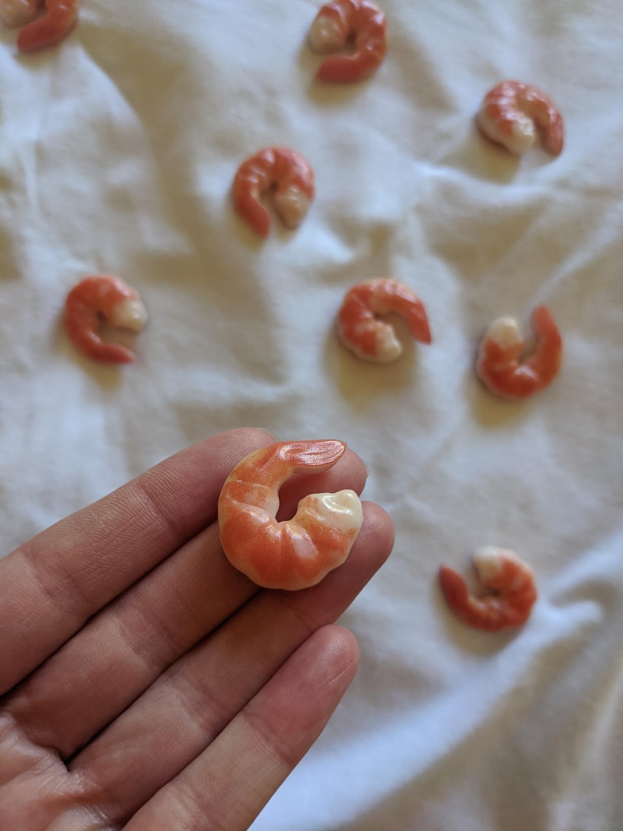 Amazon.com: Hiawbon 15 Pcs Artificial Shrimp Figures Lifelike Plastic ...