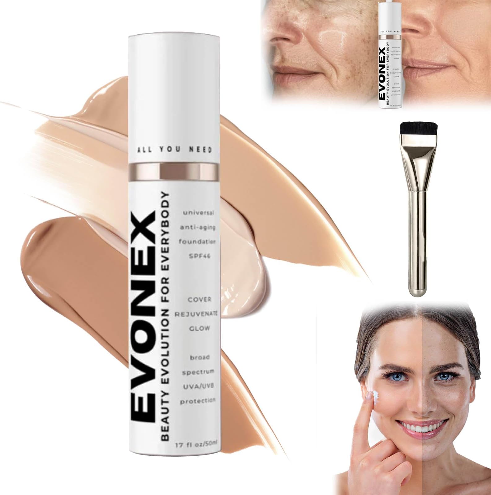 Amazon.com : Evonex Age Defying Foundation - Evonex, Evonex Age Defying ...