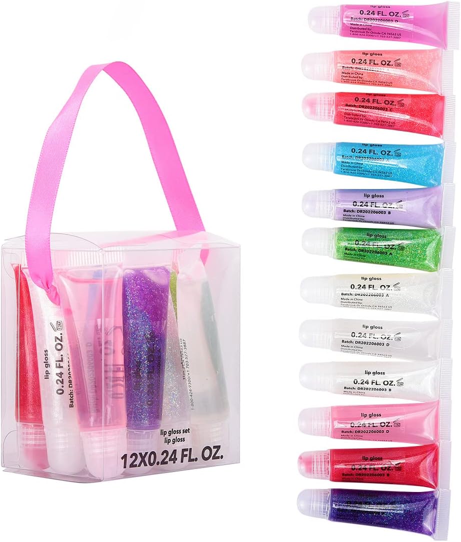 Amazon.com : Mebtmel Cute Lip Gloss for Kids, 6PCS Glitter Girls Lip ...