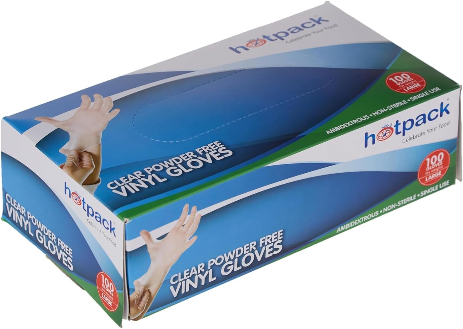 Hotpack vinyl gloves large powder free white 100 pieces : Buy Online at Best Price in KSA - Souq ...