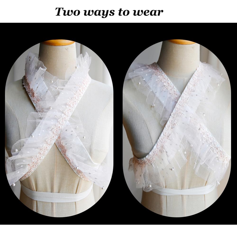Snapklik.com : Japanese Kimono Collar Core Obi Belt Lace Faux Collar ...