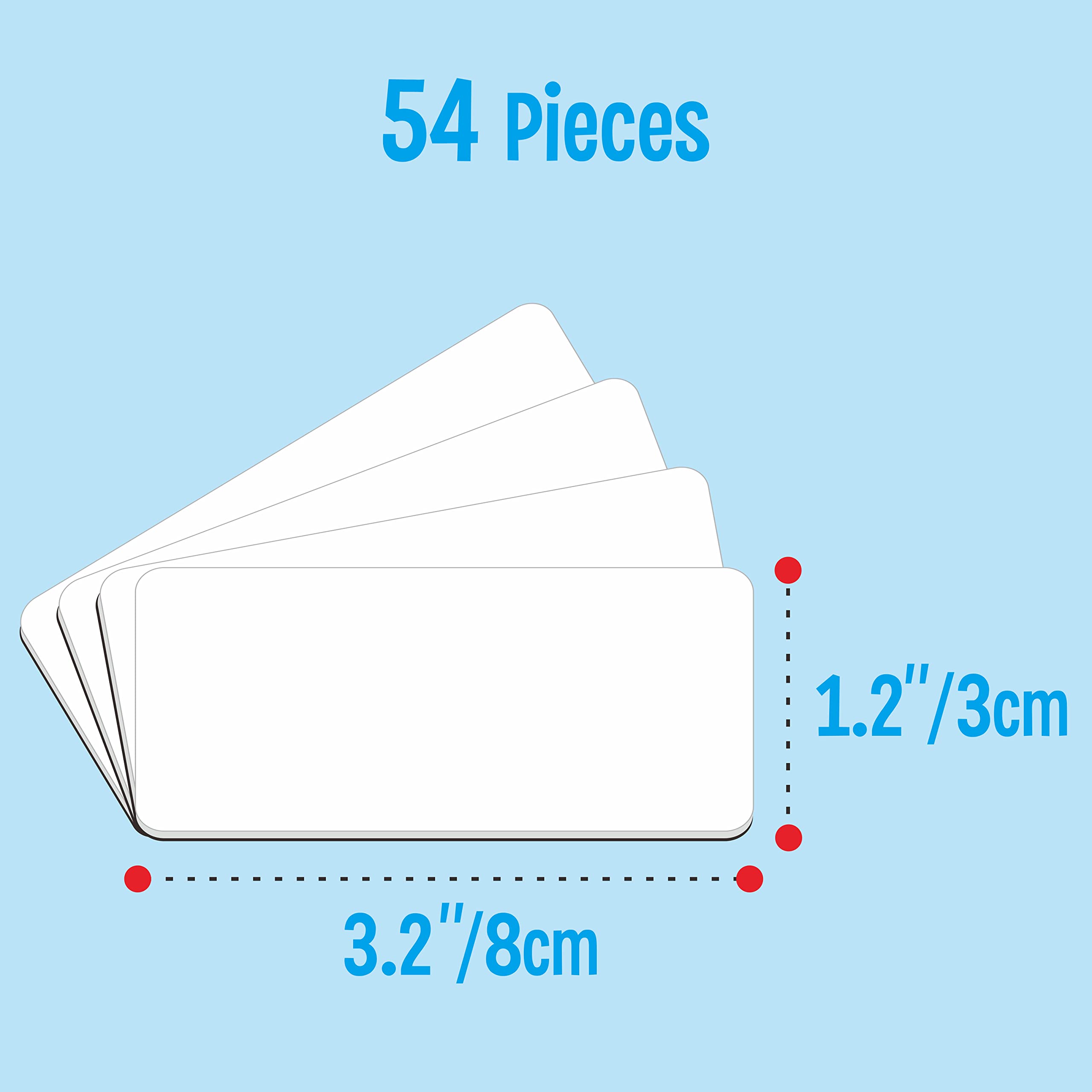 Snapklik.com : Magnetic Name Tag Label, 54 PCS Dry Erase Reusable Blank ...