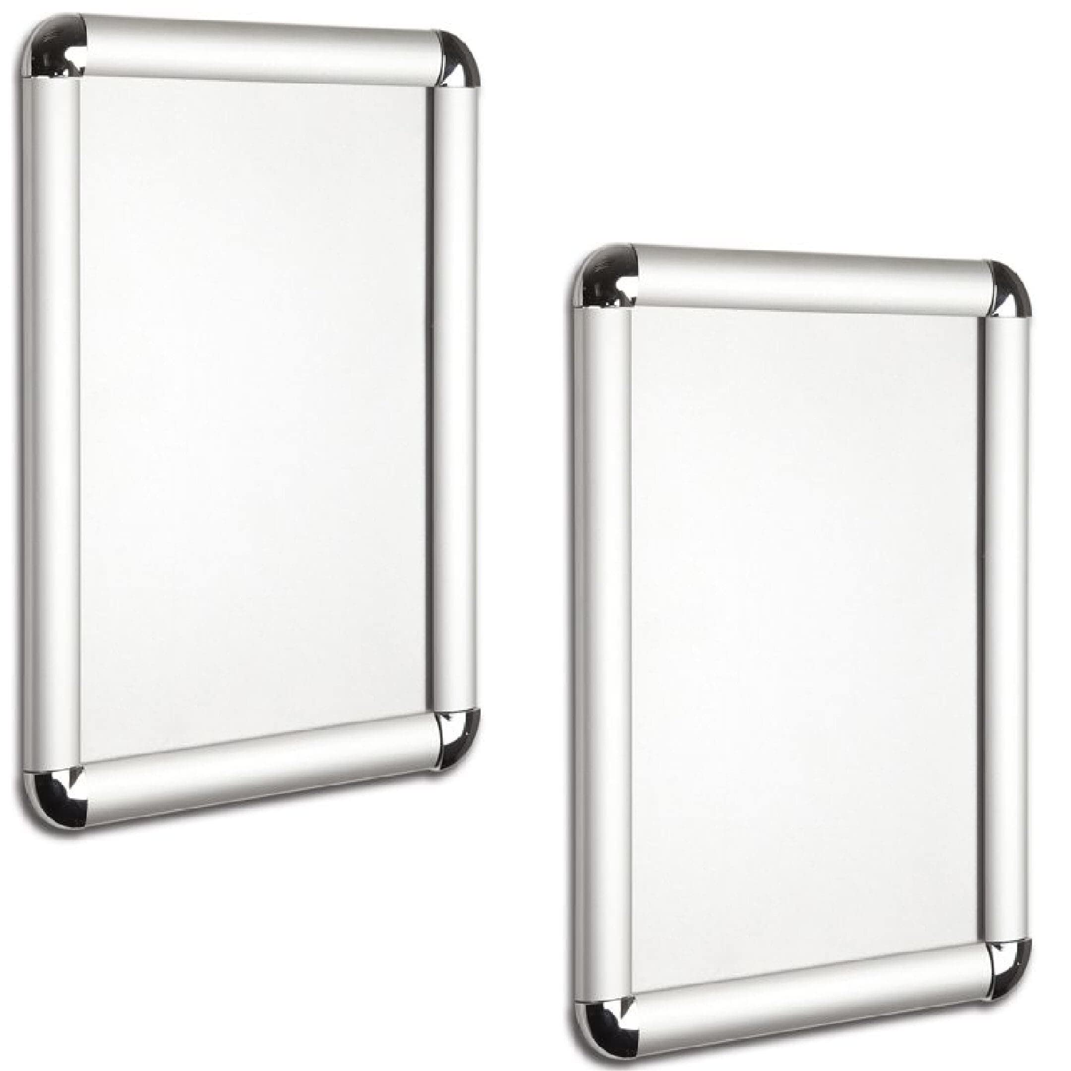 2 X A4 Wall Mounted Matt Silver Aluminium Snap Shut Frame, Snap Frames ...